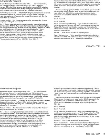 FTI Forms. NEC-LMISCBLANK